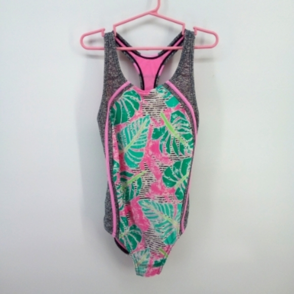 Speedo | Other | Speedo Girls Gymnastics Leotard Palm Banana Leaves ...